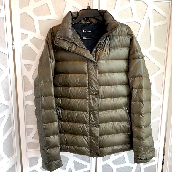 Marmot | Jackets & Coats | Marmot Puffer Jacket Green With Detachable ...